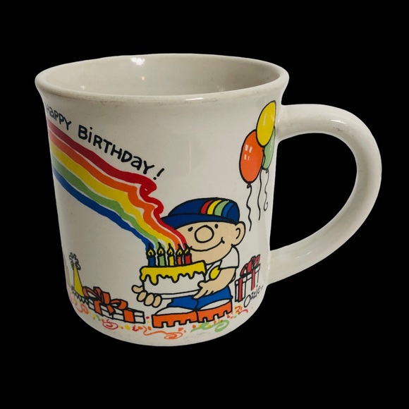 W. Berrie | Dining | Vintage Ozzie Rainbow Mug Happy Birthday 981 ...